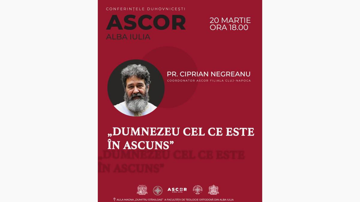 Părintele Ciprian Negreanu va conferenția la Alba Iulia | Reîntregirea